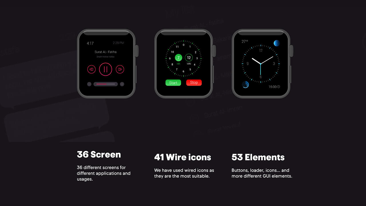免费的Apple Watch GUI资源 | 码力全开 - 全职独立开发者的产品日常和设计分享